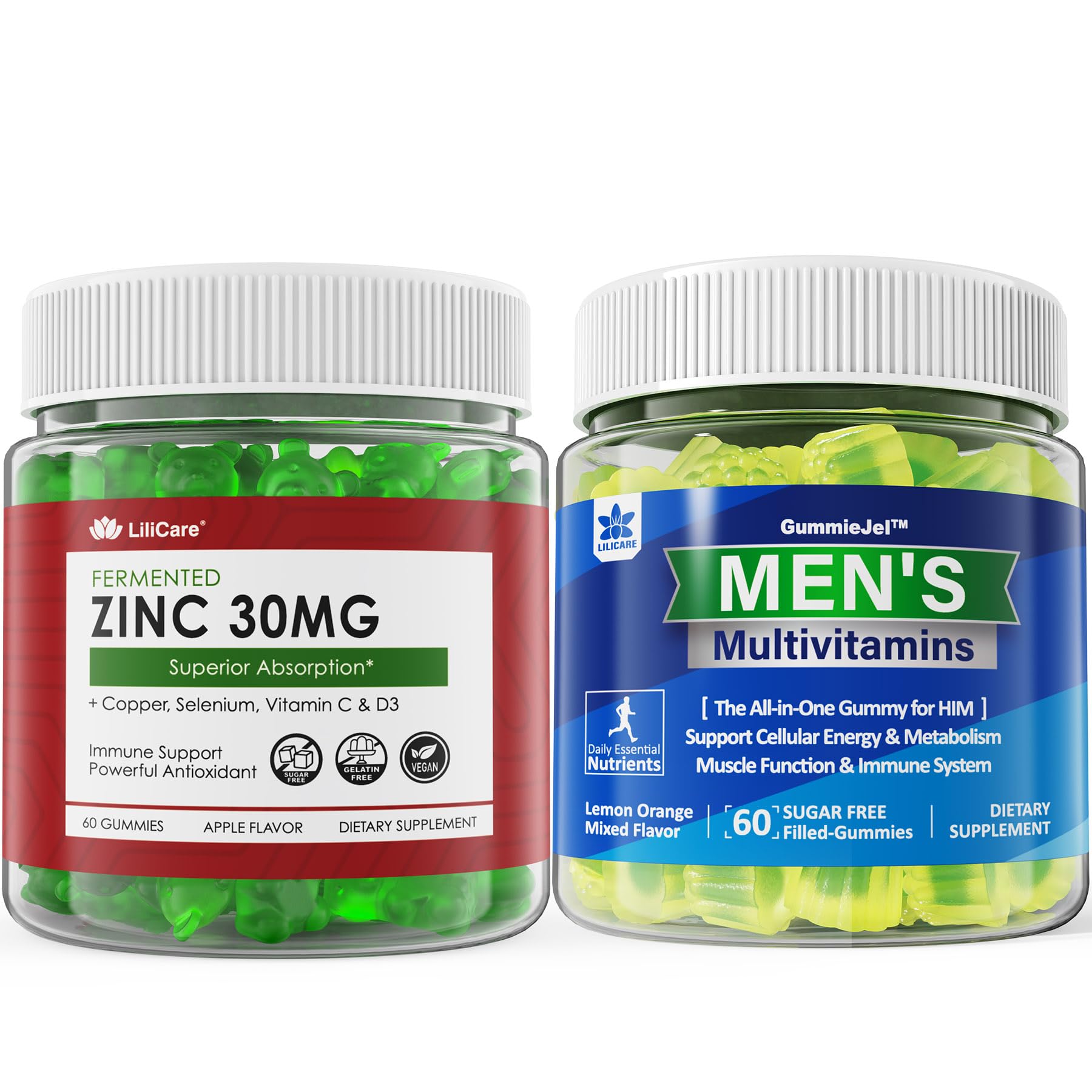 Amazon.com: LILICARE Sugar Free Zinc Gummies 2 Pack + Mens ...