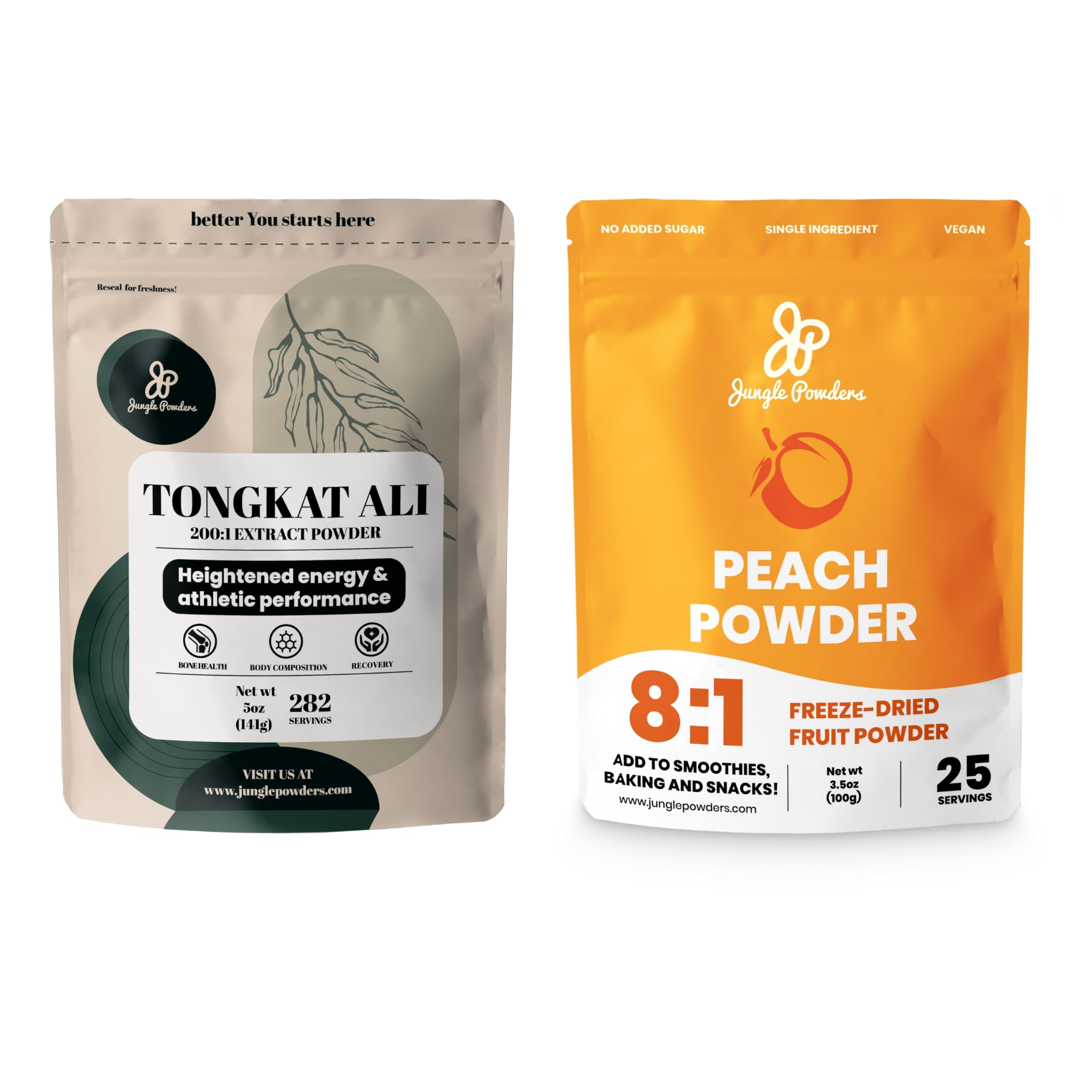 Amazon.com: Jungle Powders Premium 5oz Tongkat Ali & Freeze-Dried 3.5oz ...