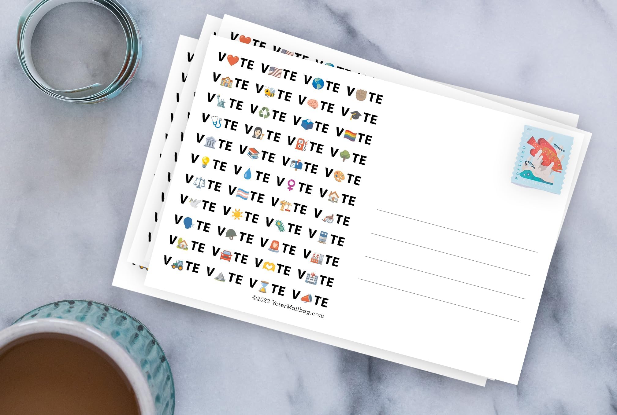 Amazon.com : Register to Vote – Blank Patriotic Voting Post Cards for ...