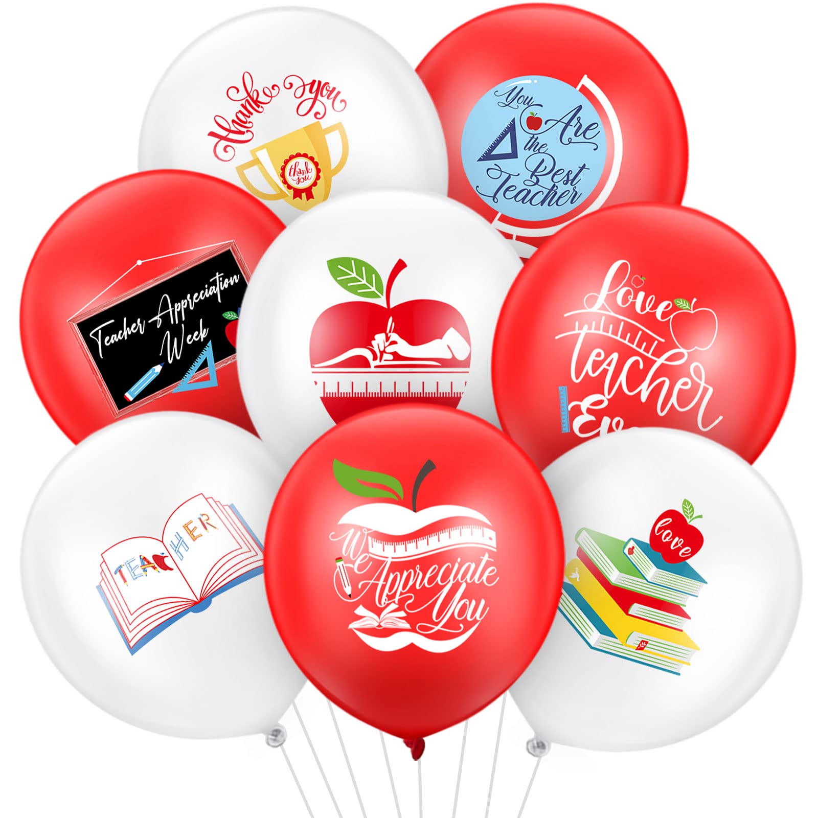 Snapklik.com : Lewtemi 24 Pack Back To School Teacher Balloons Thank ...
