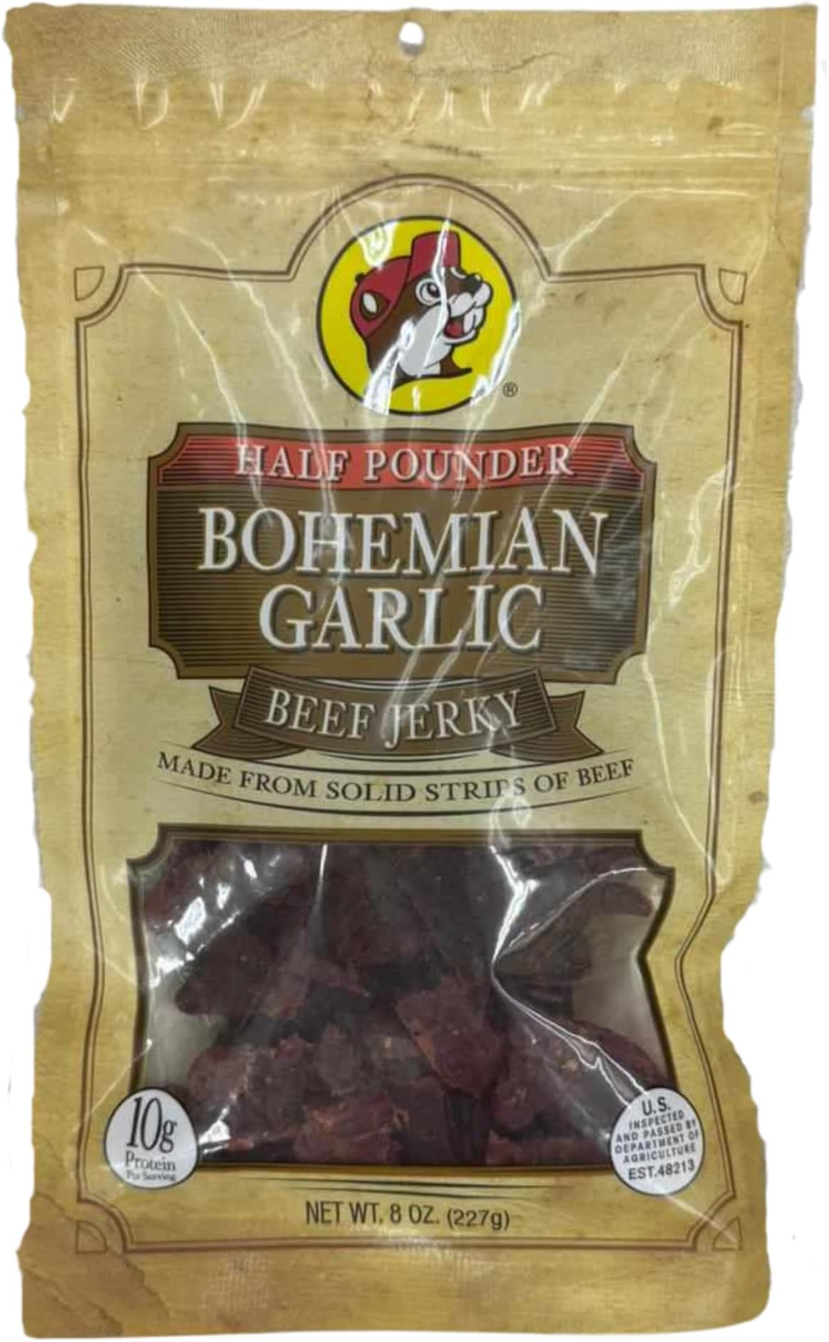 Amazon.com: Buc-ee's Bohemian Garlic Beef Jerky - 8 oz | Premium ...