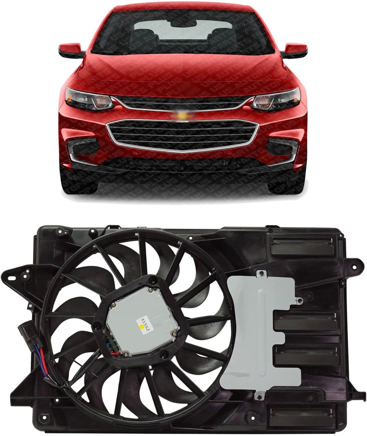 Amazon.com: US AUTO PARTS PLUS New Front Radiator Fan Assembly Plastic ...