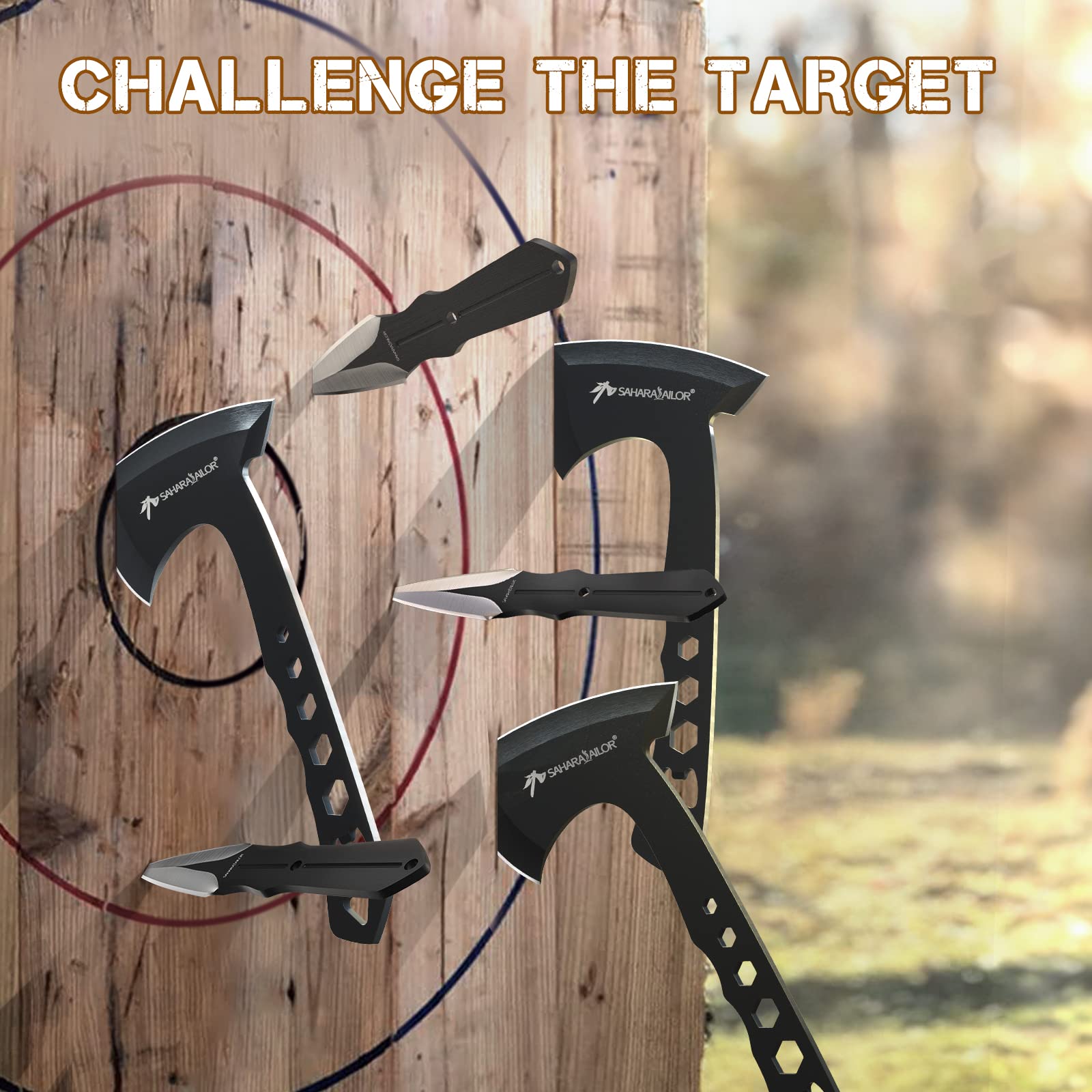 Snapklik.com : Sahara Sailor Throwing Axes, 3 Pack 10inch Throwing Axes ...