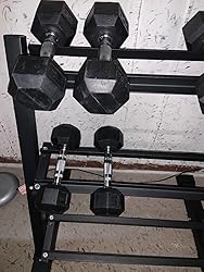 Amazon.com : WALMANN Dumbbell Rack Adjustable 3-Tier Weight Stand Heavy ...