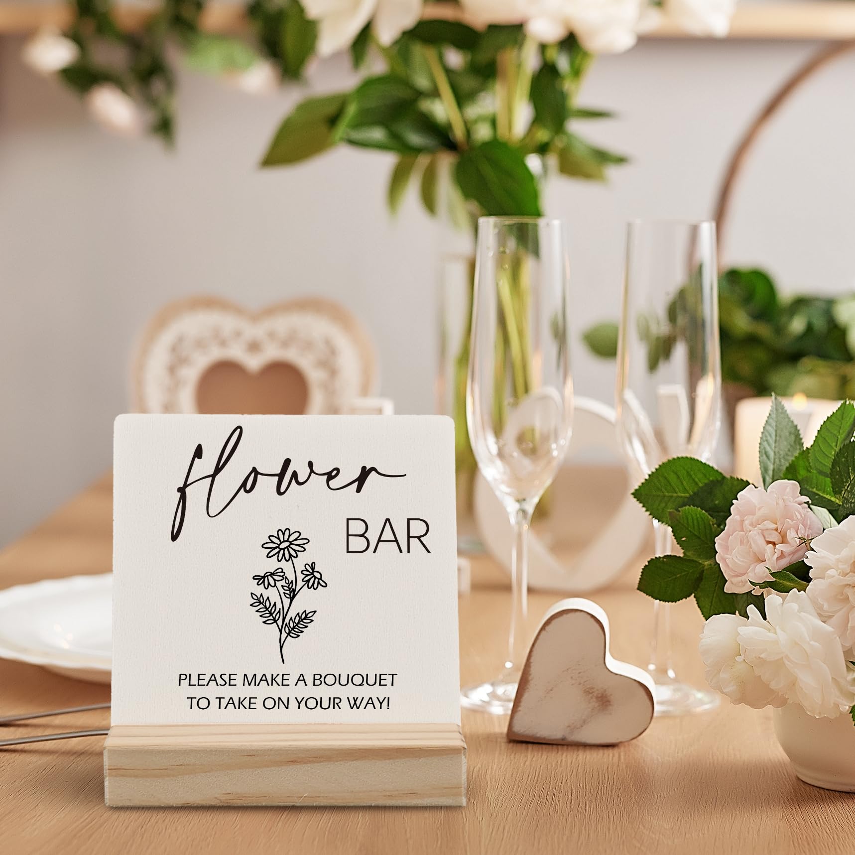 Snapklik.com : ANIANG Flower Bar Desk Decor, Bridal Shower Sign, Flower ...