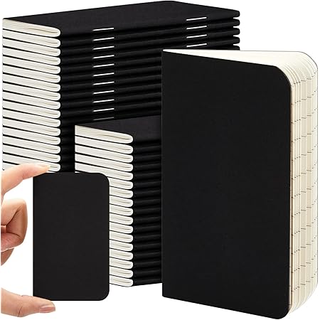 Amazon.com : 36 Pcs Pocket Notebook Mini Journal 2.5" x 4" Kraft Paper ...