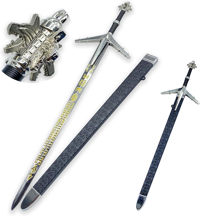 Amazon.com: crafthand 11.8 Inch Aerondight Witcher Sword Silver Sword ...