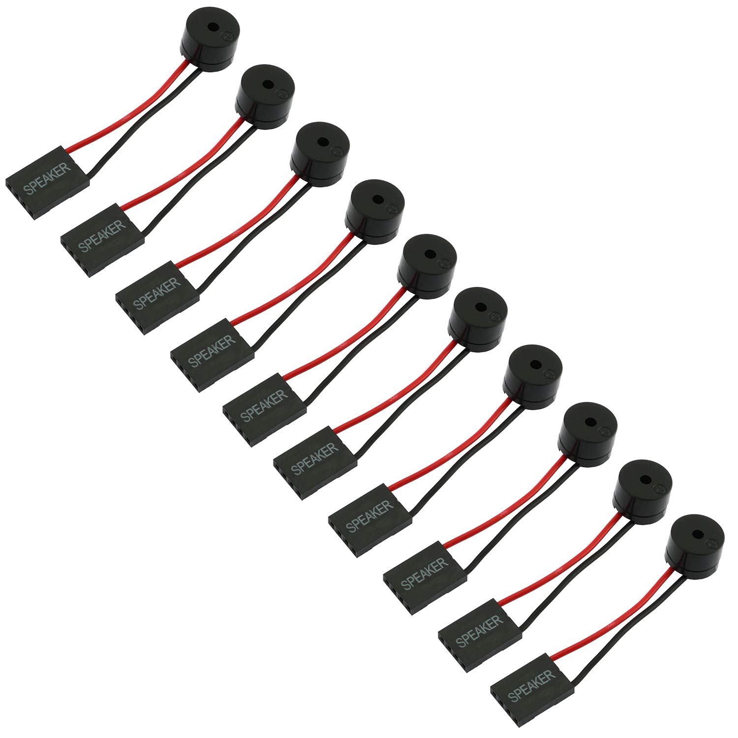 Buy RuiLing 10-Pack Mini Plug Speaker 4 Pin Desktop Computer Case PC ...