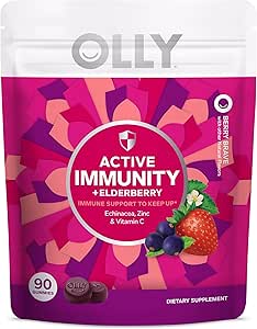 Amazon.com: OLLY Immunity Gummy, Immune Support, Elderberry, Zinc ...
