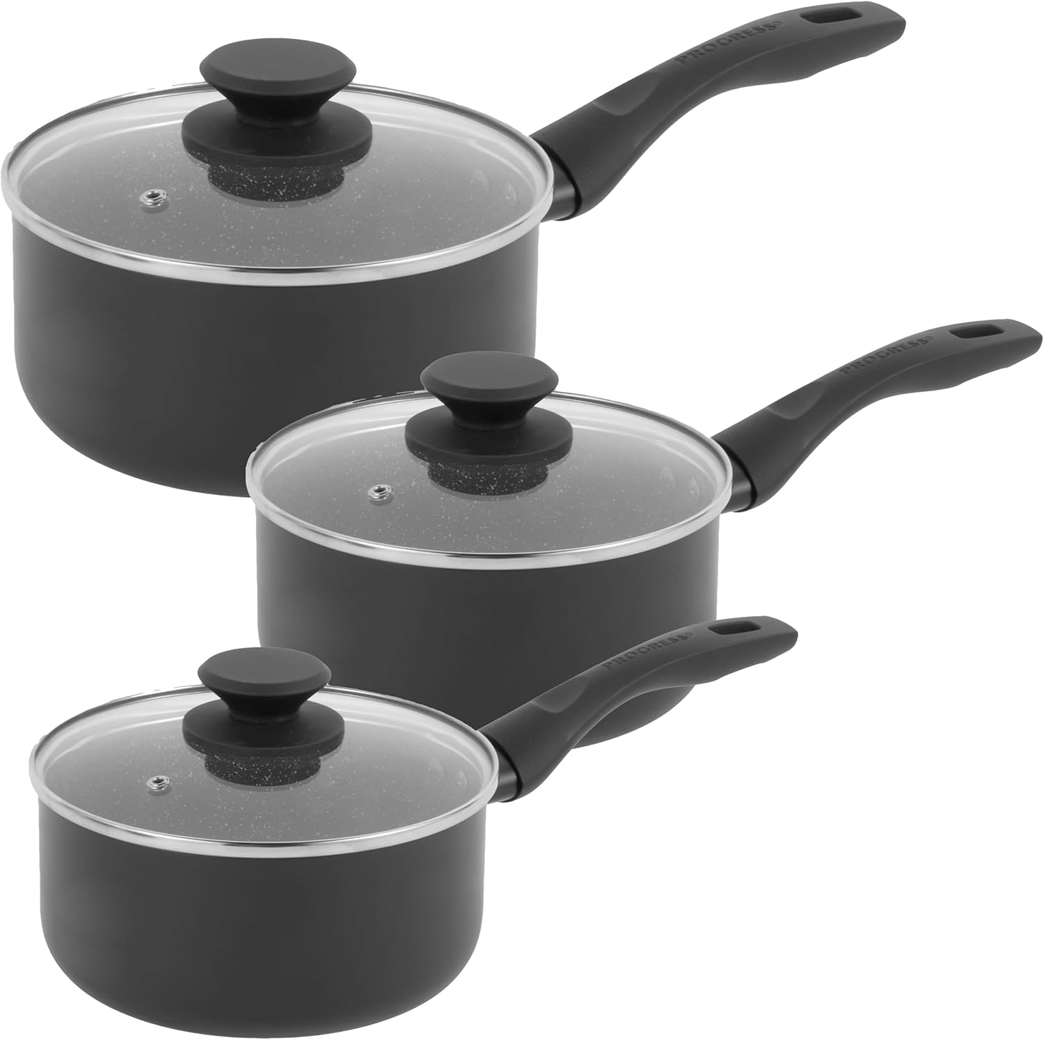 Progress COMBO-8962 Marble Ceramic Saucepan Set – 3 Piece 16/18/20 cm ...