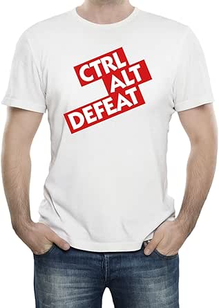 Amazon.com: Stickers & Tees Control Alt Defeat Ctrl Alt Delete White ...
