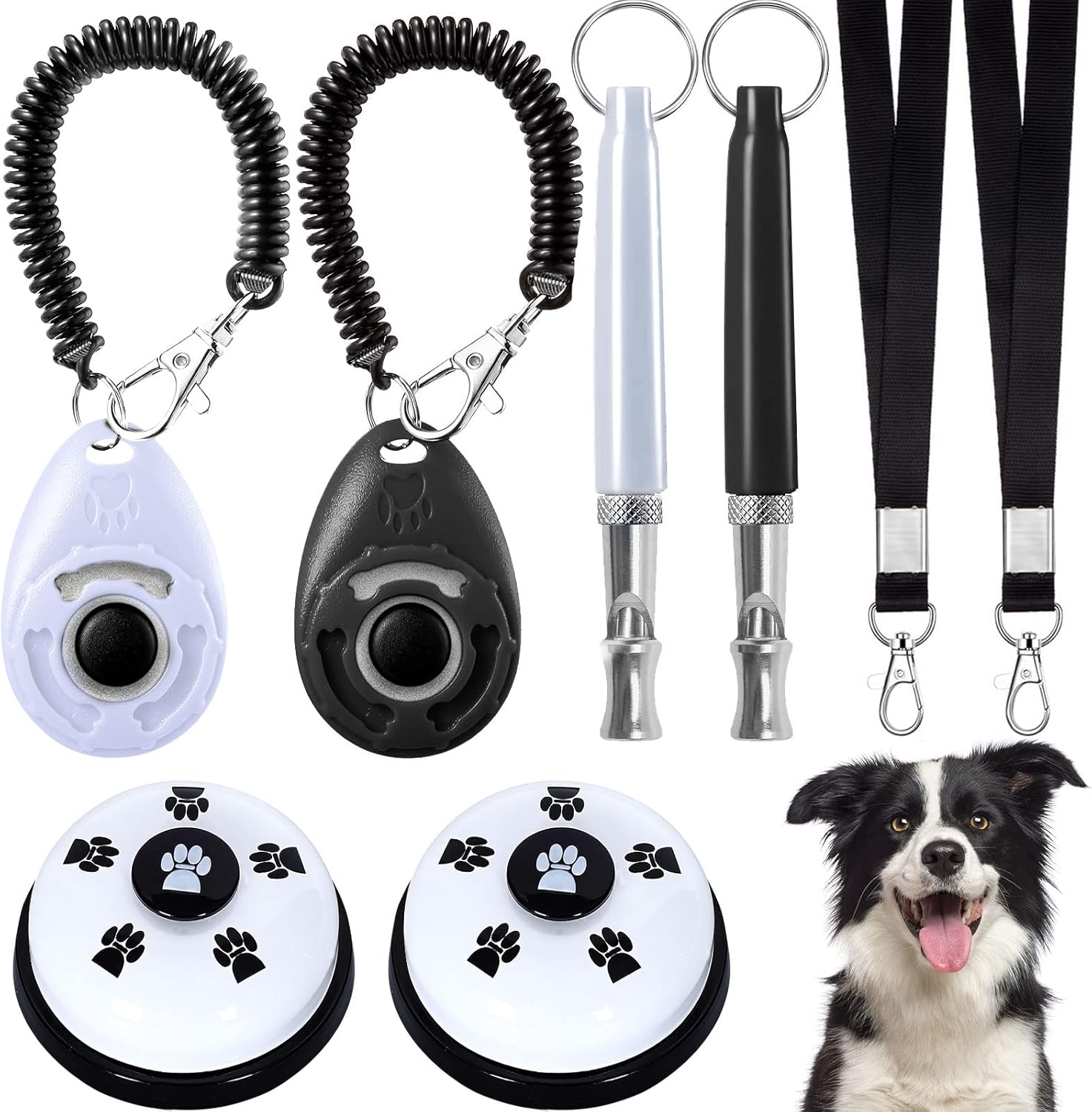 Amazon.com : Whaline 8Pcs Dog Training Set Dog Whistle to Stop Barking ...
