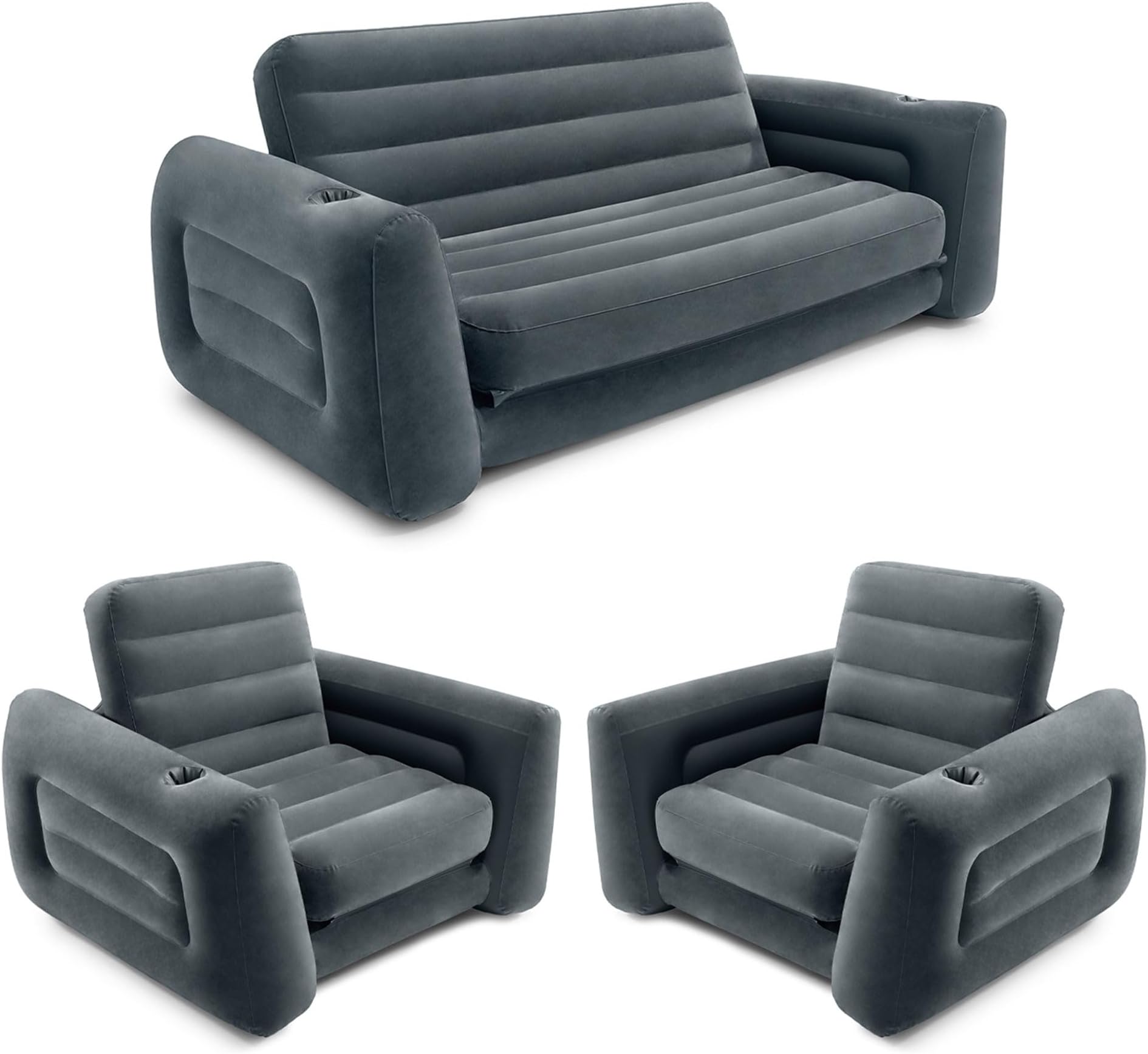 Amazon.com: Intex 68575EP Inflatable Corner Sofa with 2 68564EP Ultra ...