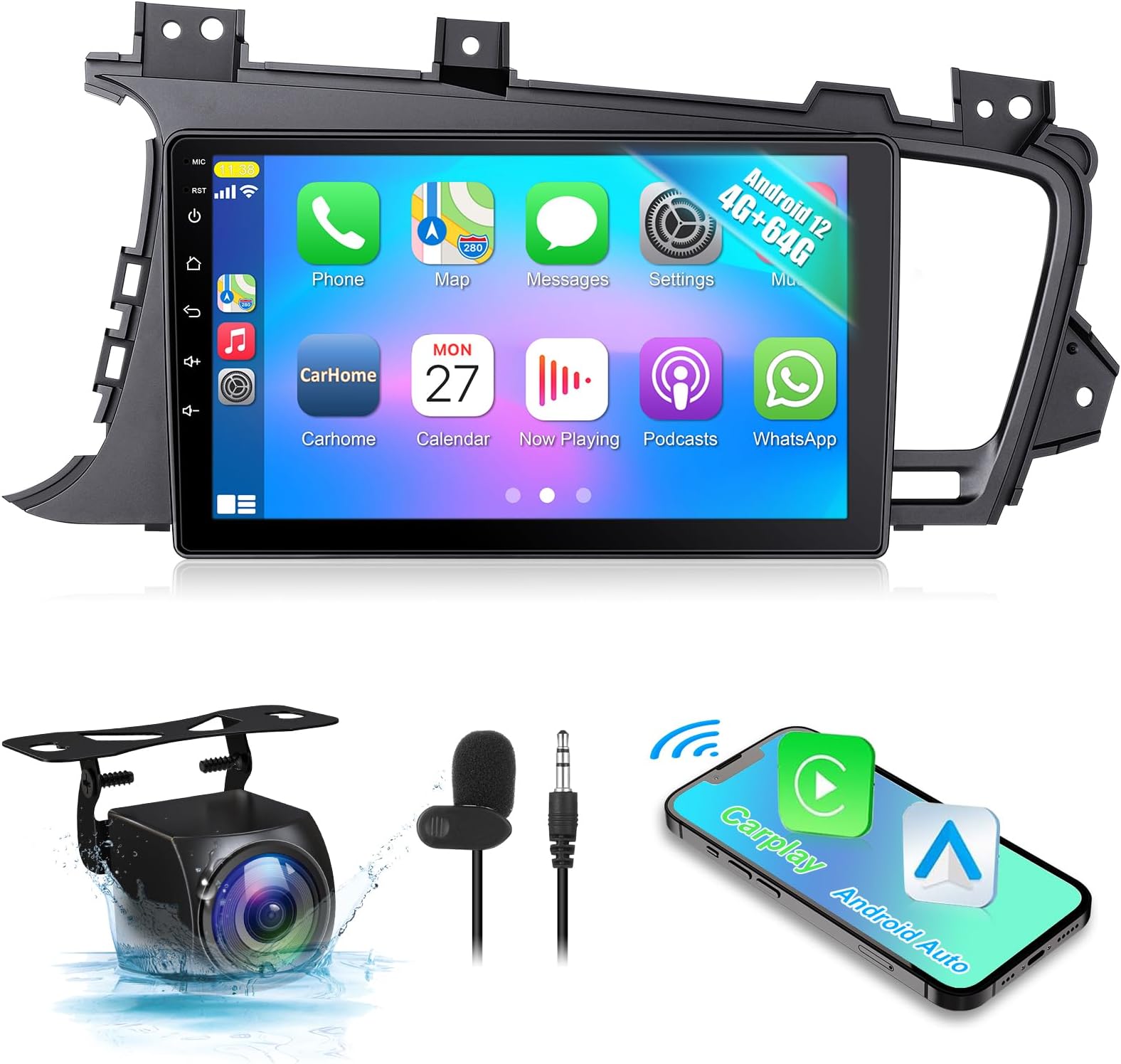 Amazon.com: 9.7 Inch 13 Android Car Stereo for Kia Optima 2011 2012 2013 2014 2015 Touch ...