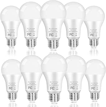 PARTPHONER A19 LED Light Bulb, 100 Watt Equivalent LED Bulbs, 13W ...