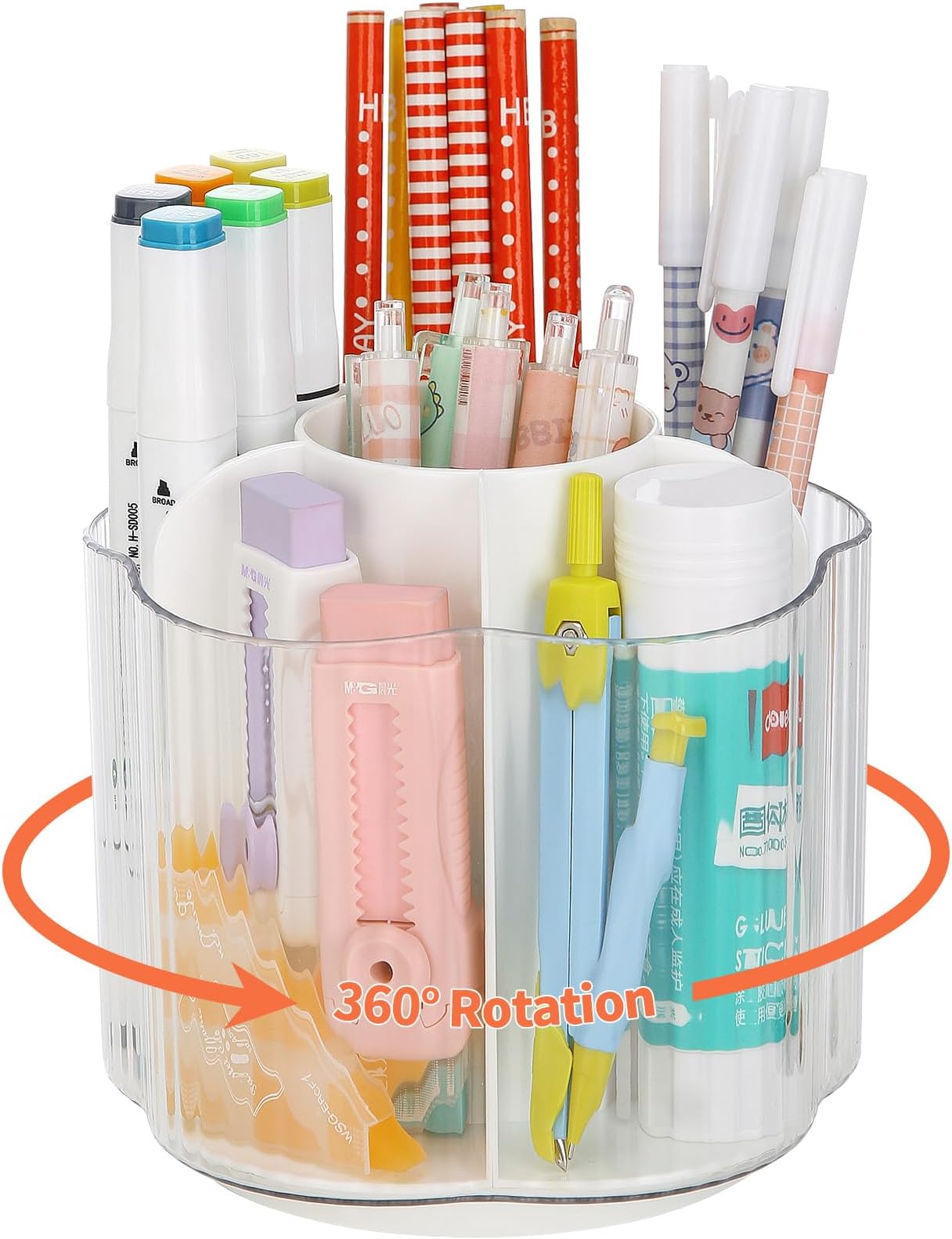 Amazon.com: acDesign Rotating Pen Holder Spinning Pencil Holder Art ...