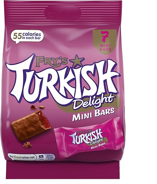 Fry's Turkish Delight Mini Chocolate Bars, 105 g (pack of 7) : Amazon ...
