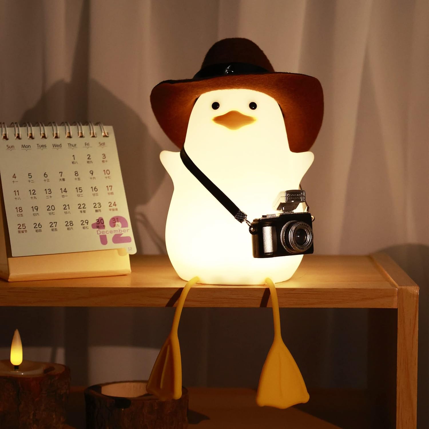 Amazon.com: Duck Night Light, Squishy Duck Lamp, Cute Bedside Ducks ...