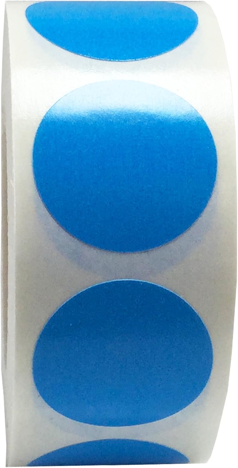 Light Blue Circle Stickers, 19 mm 3/4 Inch Dot Labels 500 Pack – BigaMart