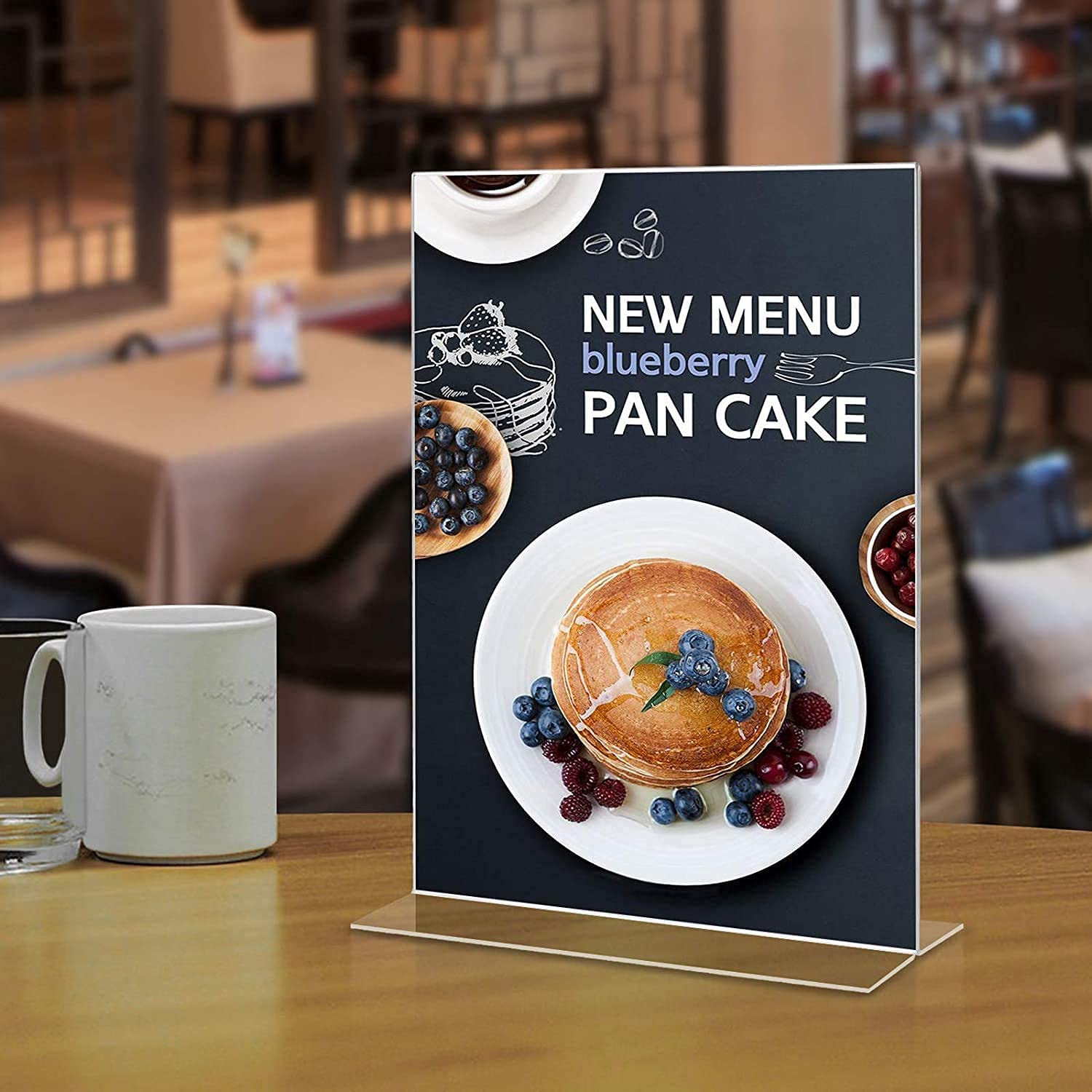 CPI A4 Size Acrylic Sign Holder T Shape Double Sided Portrait Style ...