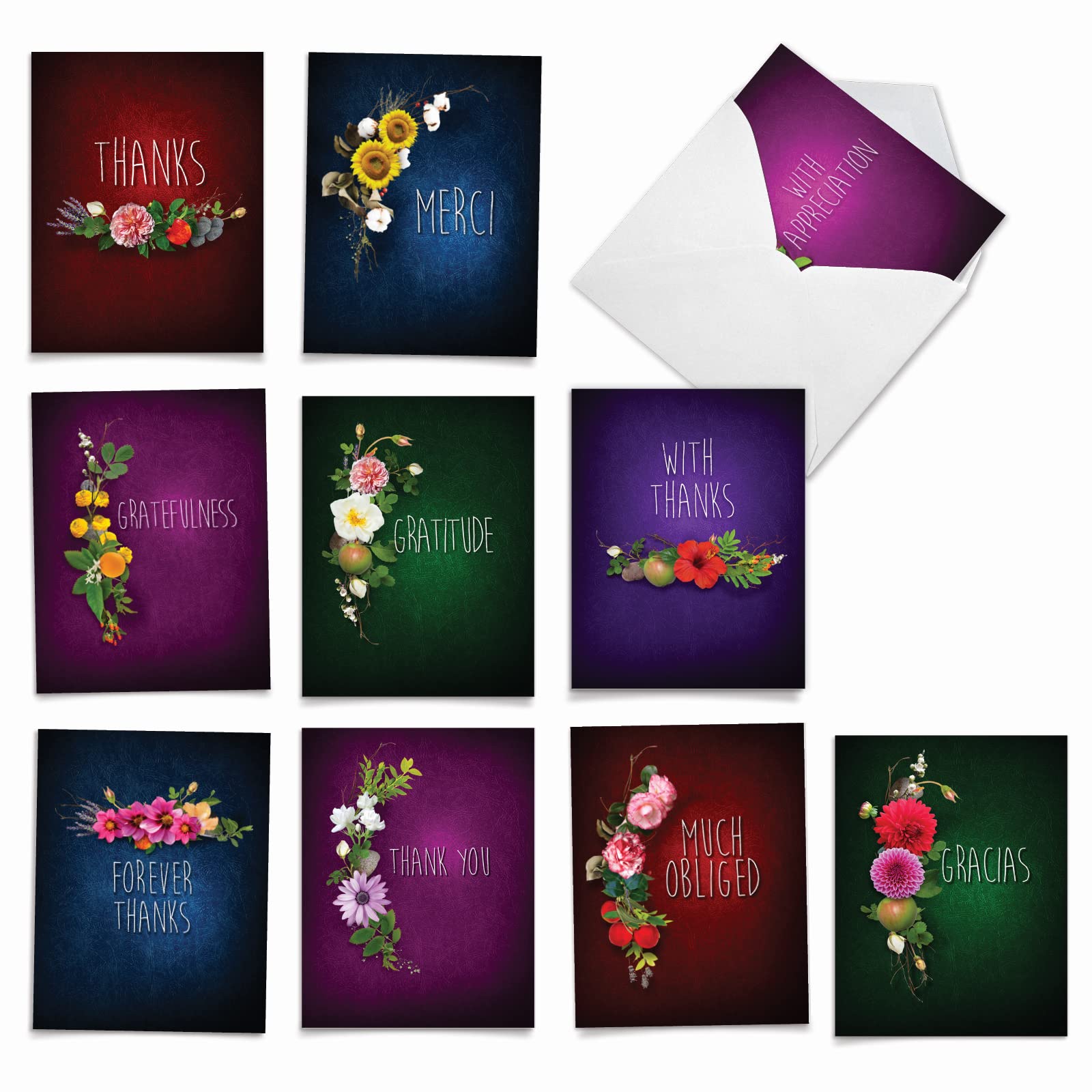 Amazon.com : The Best Card Company - 10 Assorted All Occasion Thank You ...