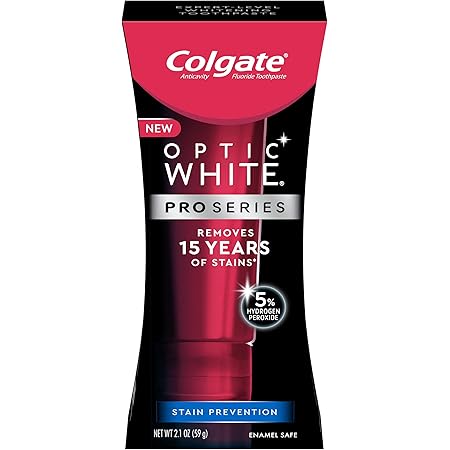 Amazon.com : Colgate Optic White Pro Series Whitening Toothpaste with 5 ...