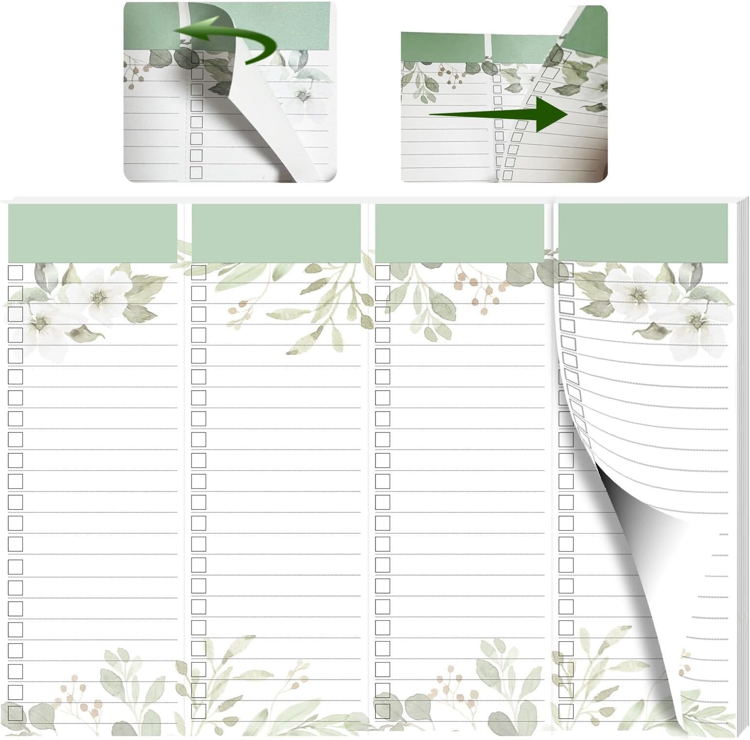 Amazon.com : 4 in 1 Magnetic Note Pad for Fridge, Totally 208 Sheets ...