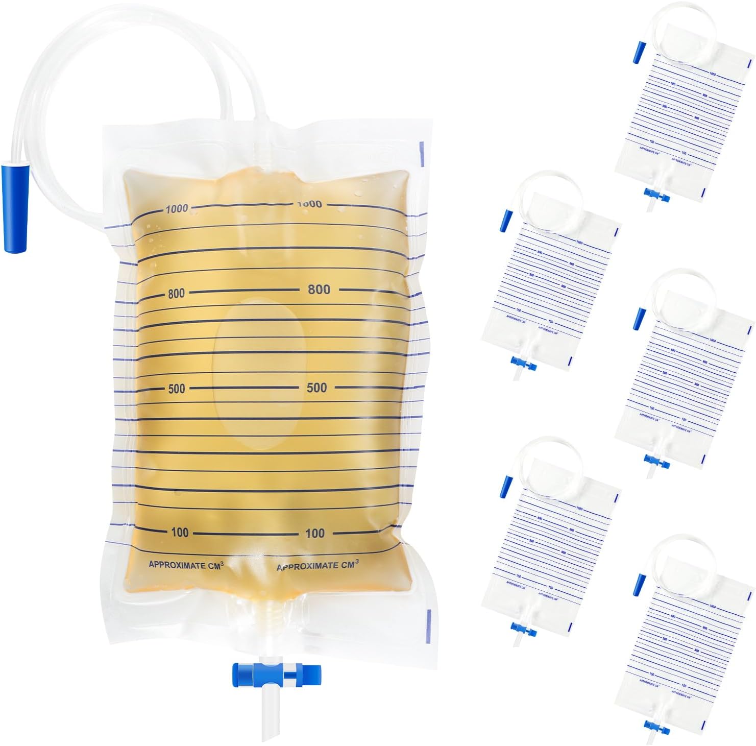 Amazon.com: 5 Packs Urinary Leg Bags 1000ml Urinary Drainage Bags with ...