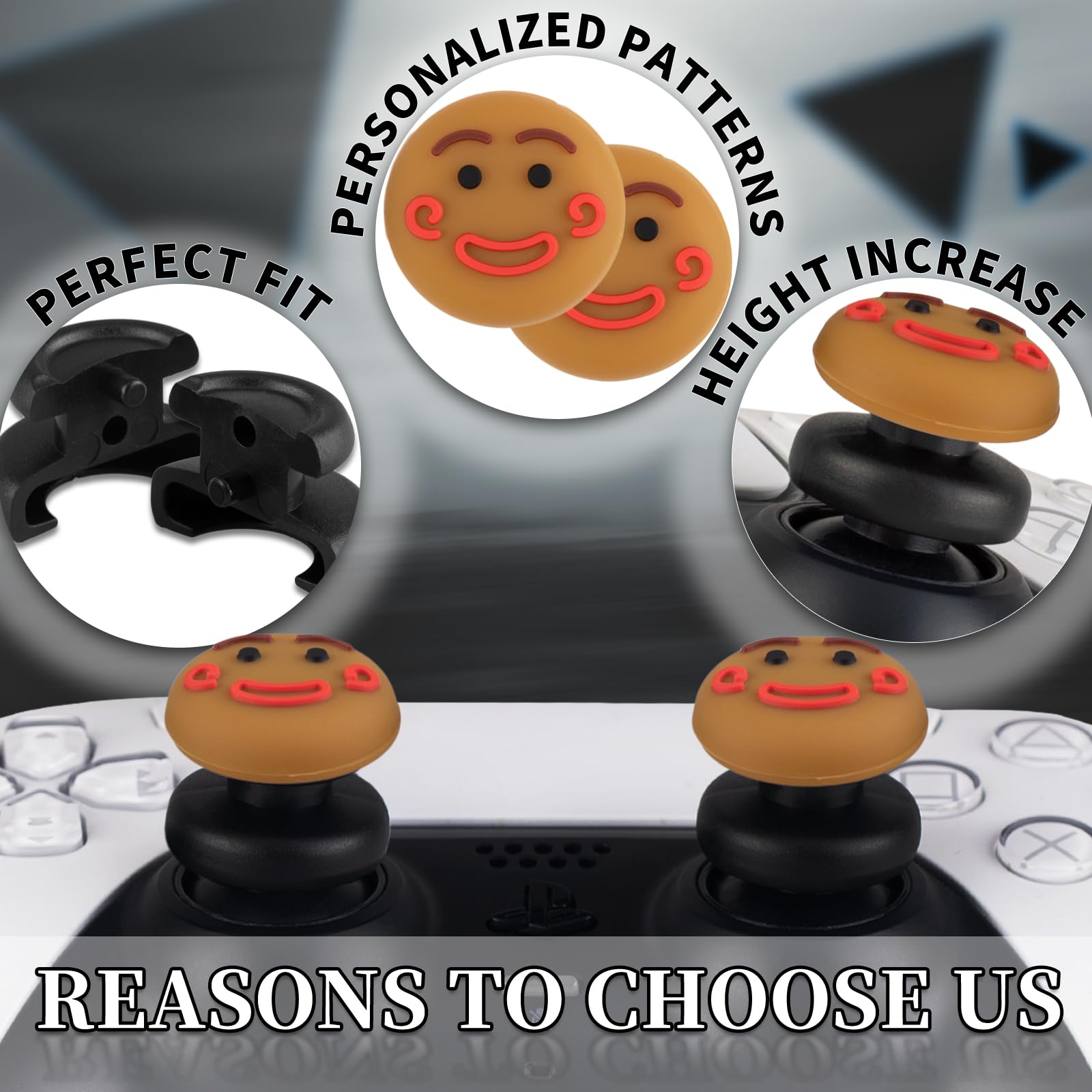 Snapklik.com : PlayRealm NO Falling Off Thumbstick Extender X 2 & Thumb ...