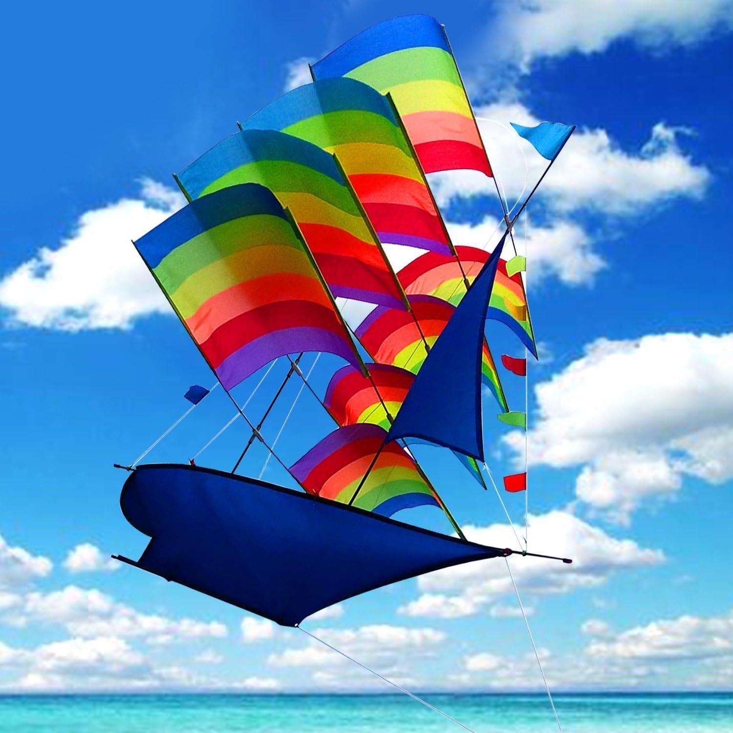Amazon.com: Tresbro Sailing Ship Kite Fly 37 inch, 3D Cool Huge China ...