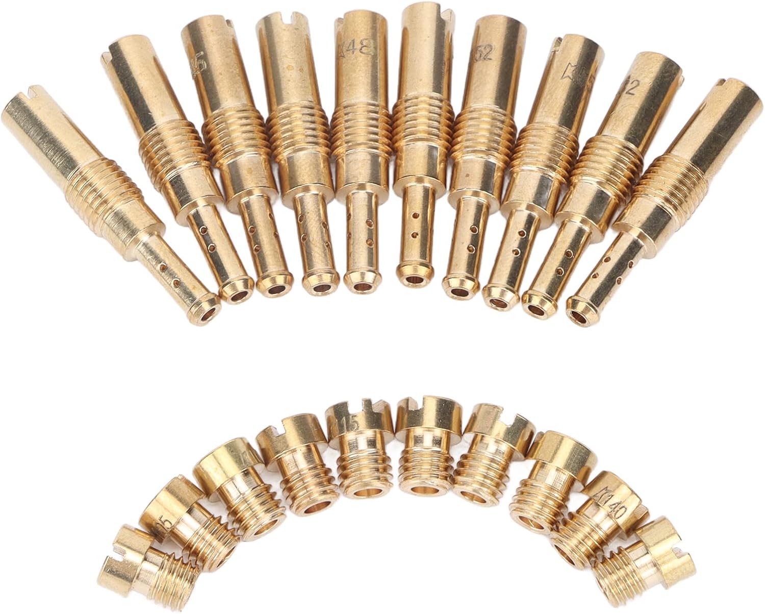 Amazon.com: 20 Pcs Motorcycle Carburetor Main Jet Kit Nozzles Pilot ...