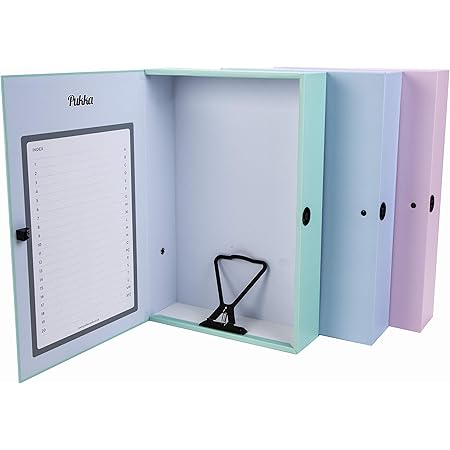 Premium Office Box Files Pastel Colours Pull and Catch Lock Spring ...