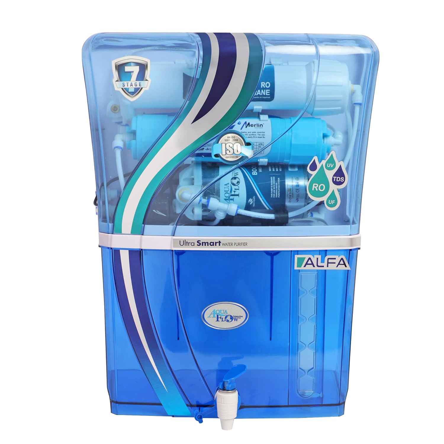 Aqua Flow ALFA Alkaline 12 L RO + UV + UF + TDS Control + Alkaline + UV ...