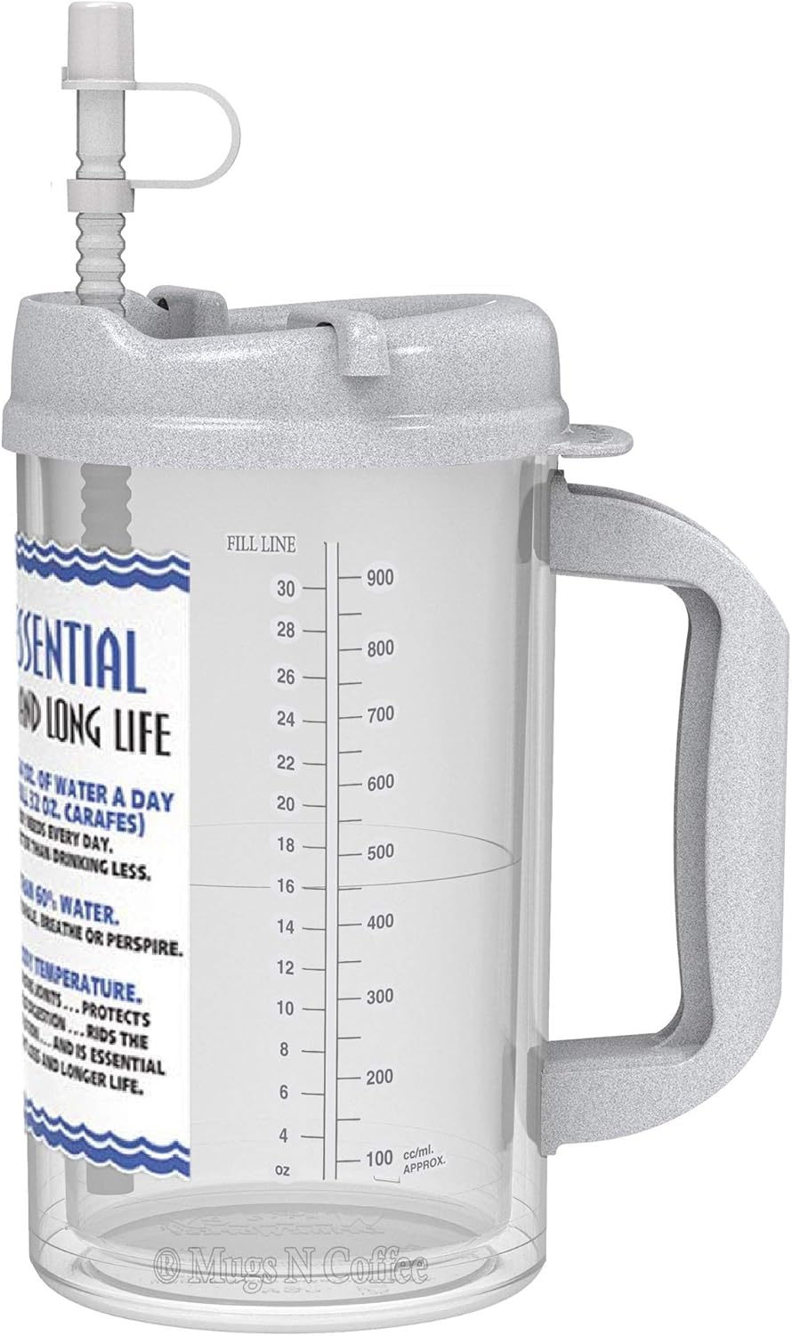 Amazon.com: 32 oz Water Essential Insulated Cold Drink Hospital Mug ...