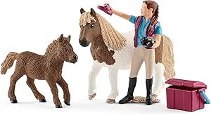 Schleich SC42362 Stablehand with Shetland Ponies Playset : Schleich ...