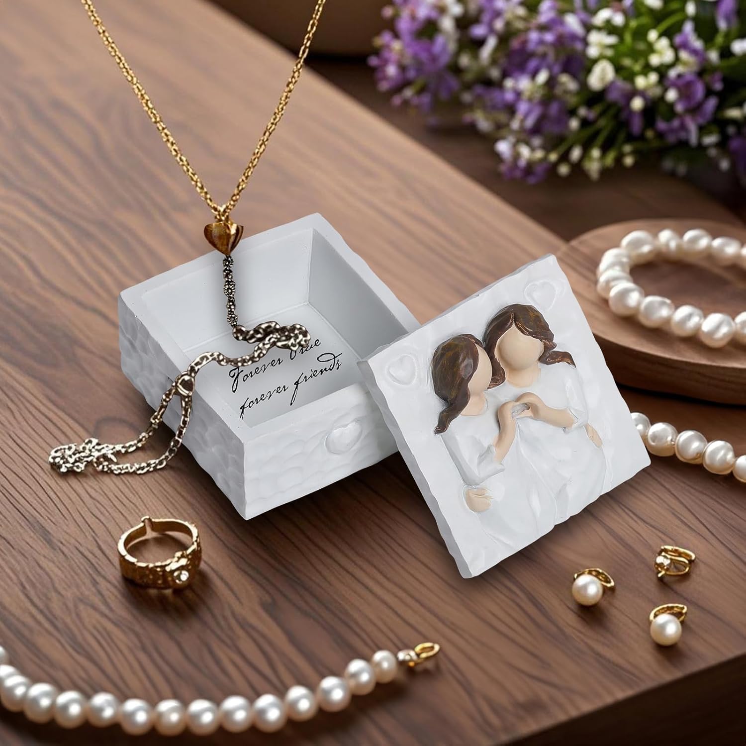 Amazon.com: J JULONE Friendship Keepsake Box, Forever True, Forever ...