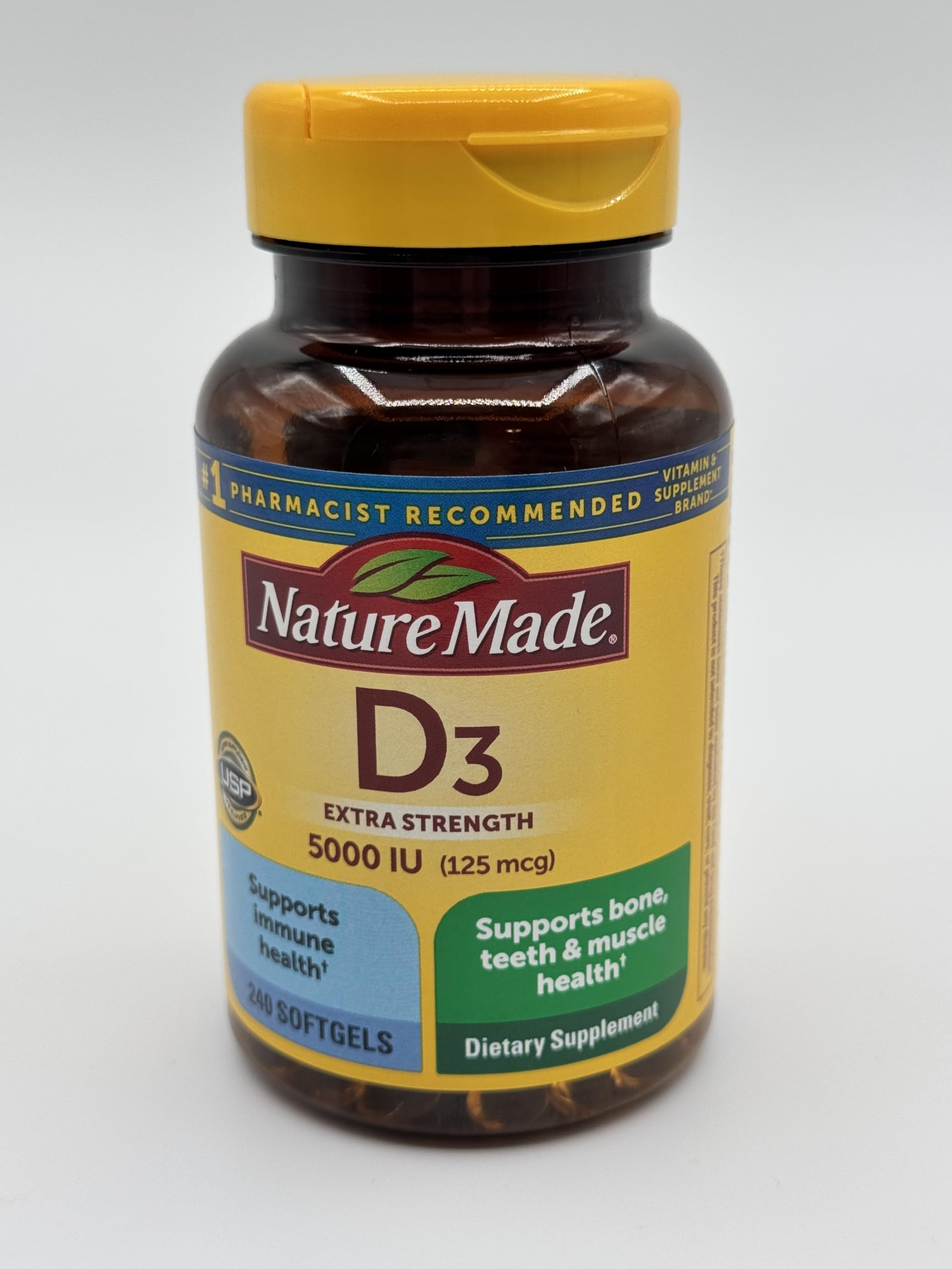 Amazon.com: Nature Made D3 Extra Strength 5000 IU 125mcg - 240 Softgels ...