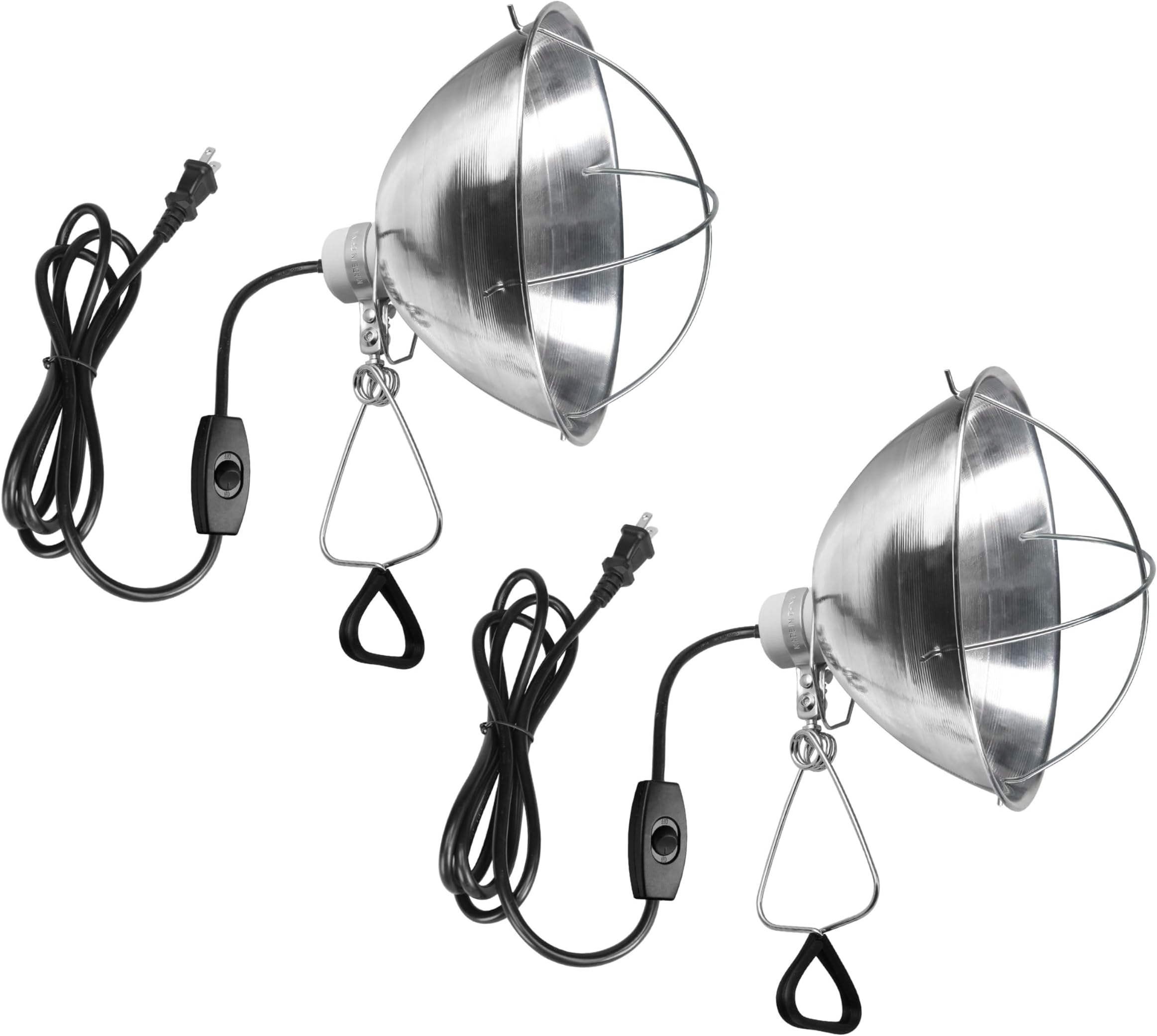 Woods 0324 18/2 Gauge Brooder and 150-Watt Heat Lamp with Wire Grill ...