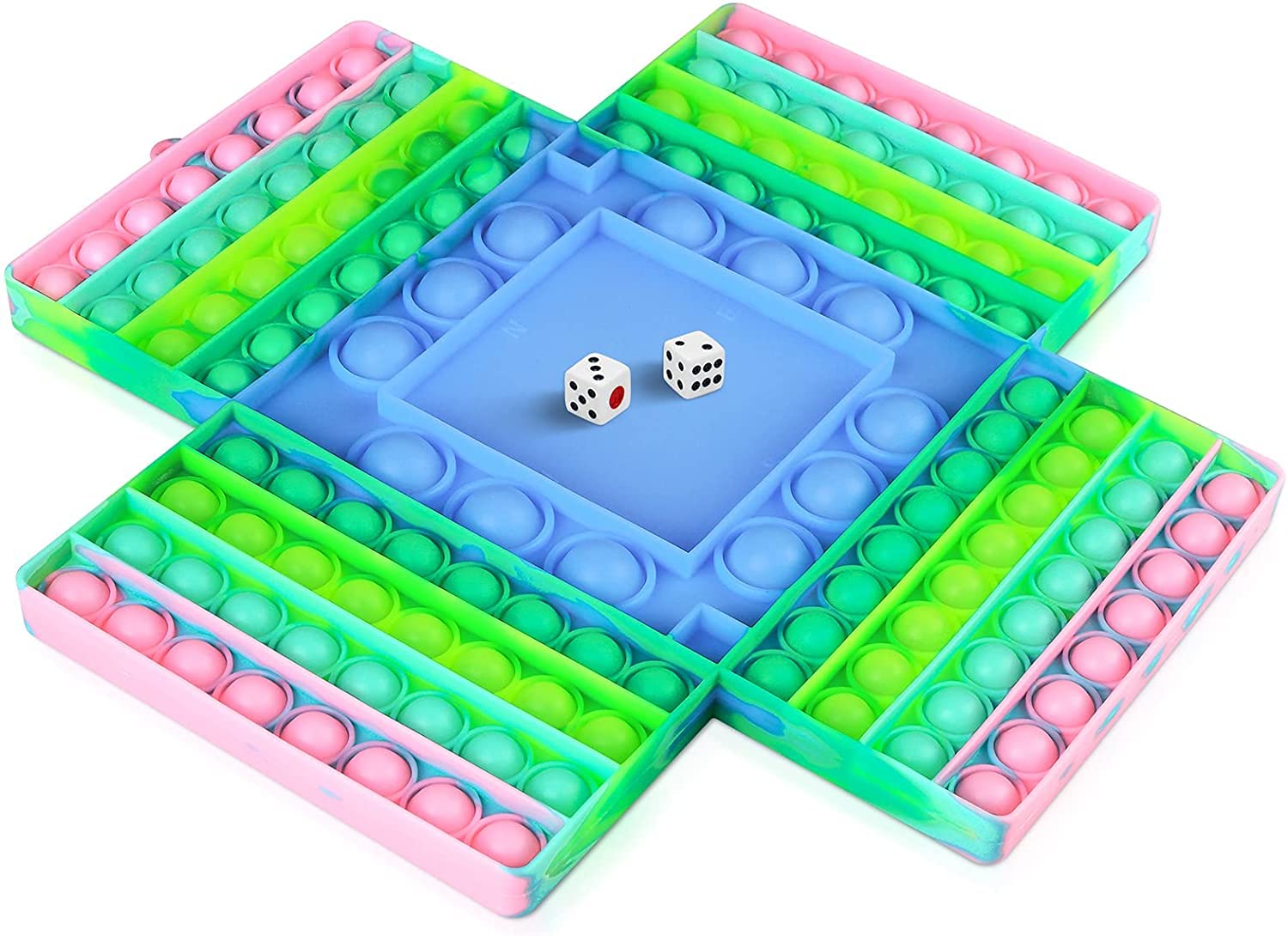 Buy ZLYMO pop it Game Board (with 4 dice) for Two Players, pop Game for ...
