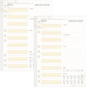 Amazon.com : A4 Planner Refill Paper, 90 Sheets/ 180 Pages Daily ...
