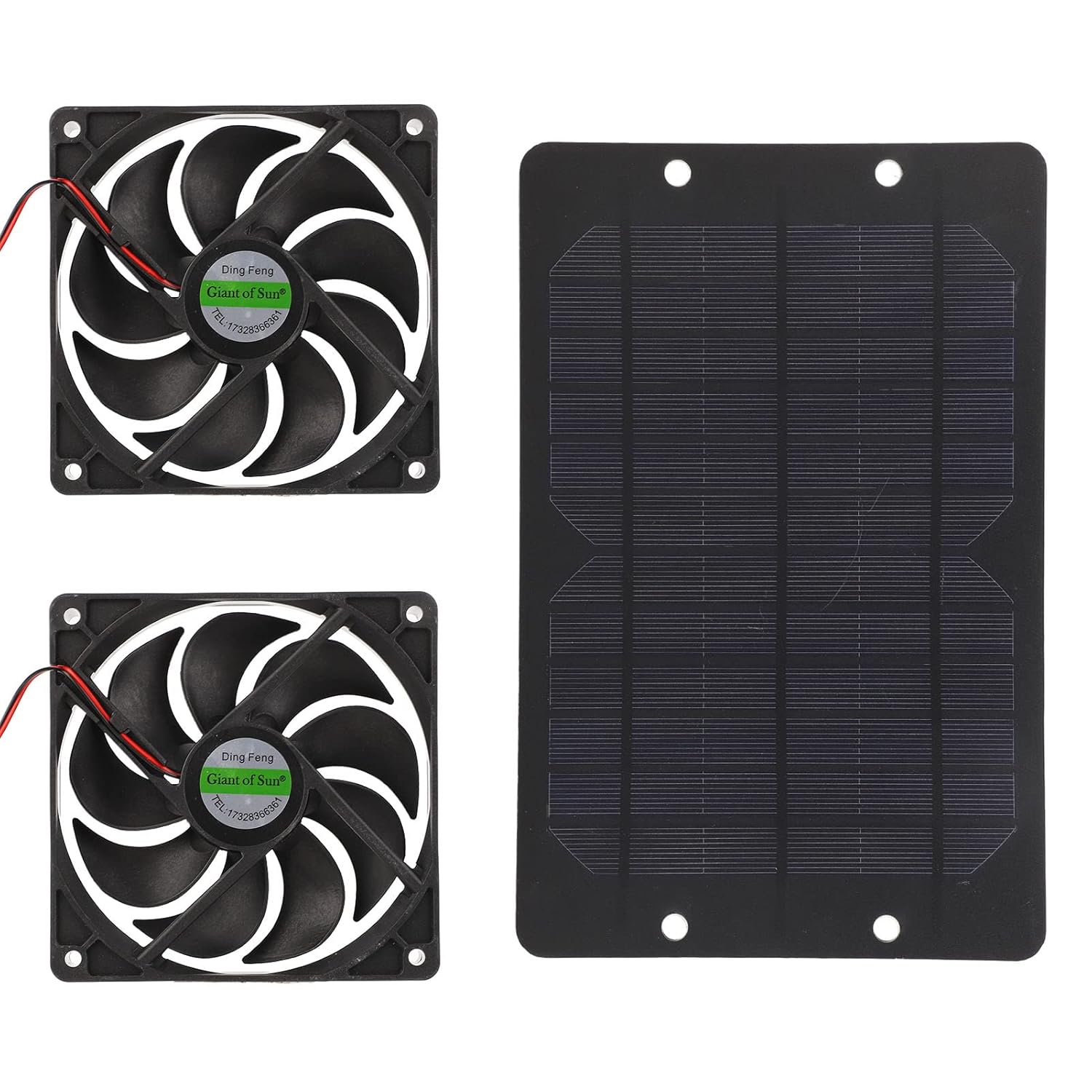 Amazon.com: Ayayu 2Pcs Solar Fans Kit, 10W 12V Outdoor Waterproof Solar ...