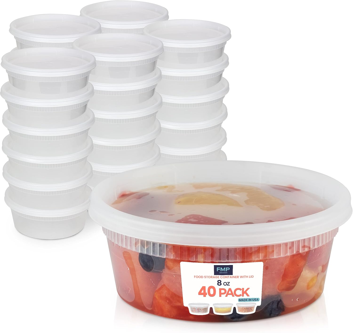 Amazon.com: [40 Pack] Food Storage Containers with Lids, Round Plastic ...