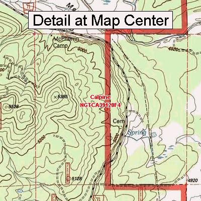 Amazon.com : USGS Topographic Quadrangle Map - Calpine, California ...