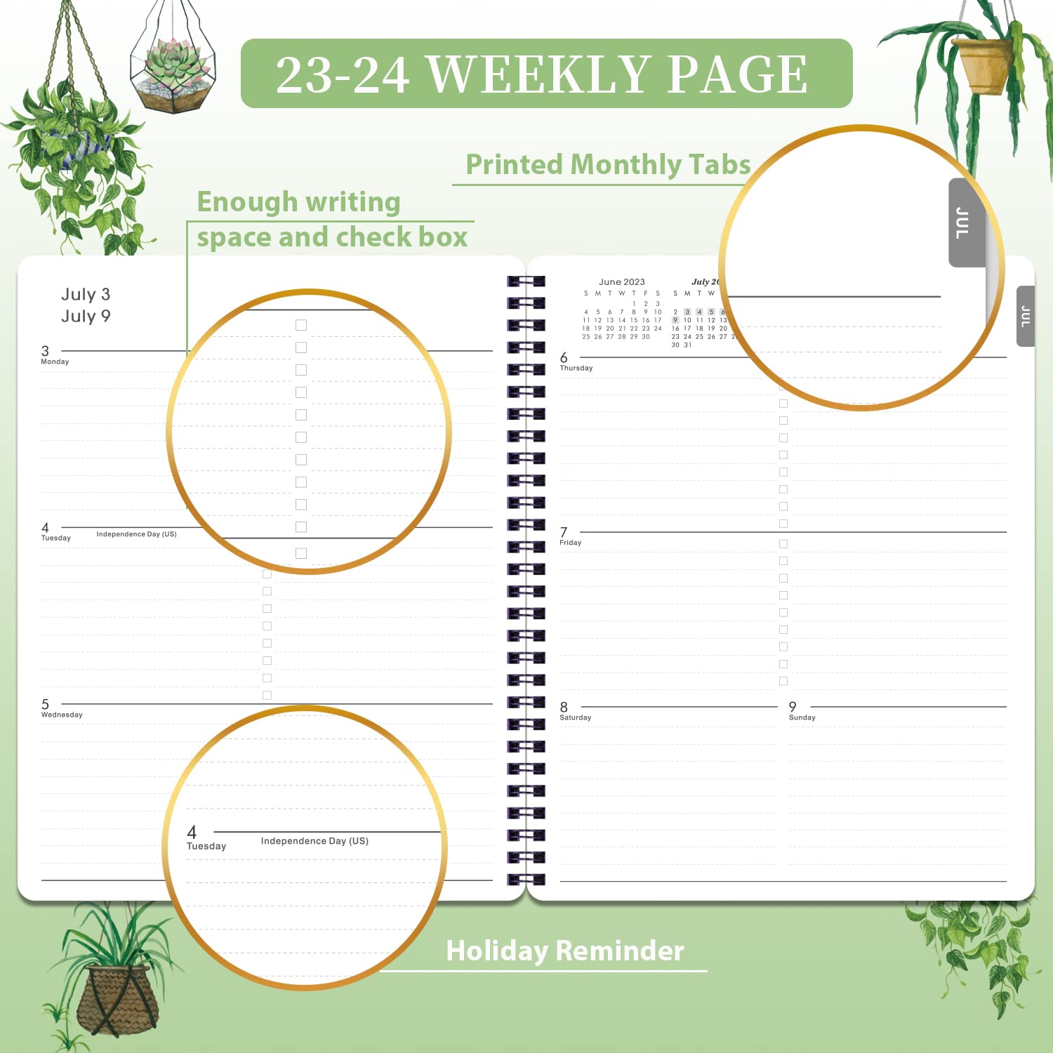 Snapklik.com : Planner 2023-2024 - July 2023-June 2024, Academic ...