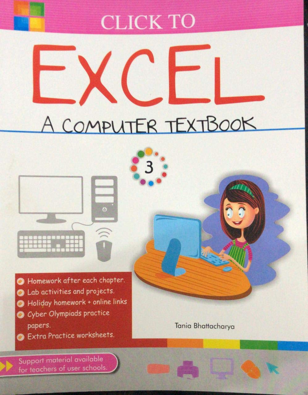 CLICK TO EXCEL A COMPUTER TEXTBOOK CLASS 3 : Amazon.in: Books