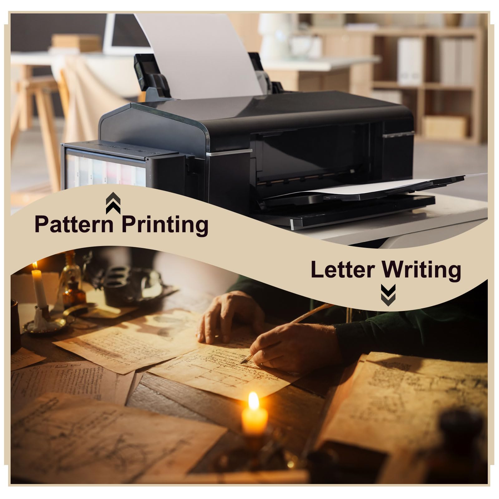 Snapklik.com : Rebower 25 Sheets Parchment Paper Aged Look Stationery ...