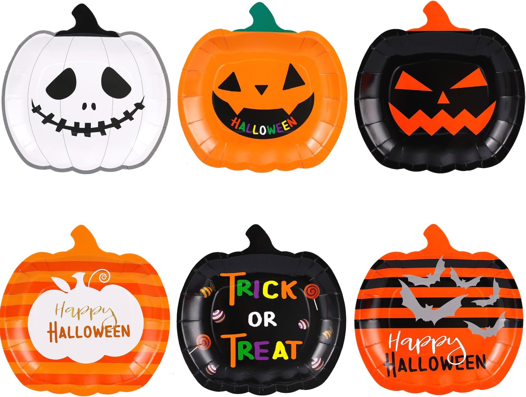 Amazon.com: Mimorou 60 Pieces Halloween Party Plate 7 Inch, Disposable ...