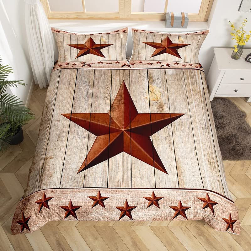 Amazon.com: Rustic Texas Star Comforter Cover Western Texas Bedding Set ...