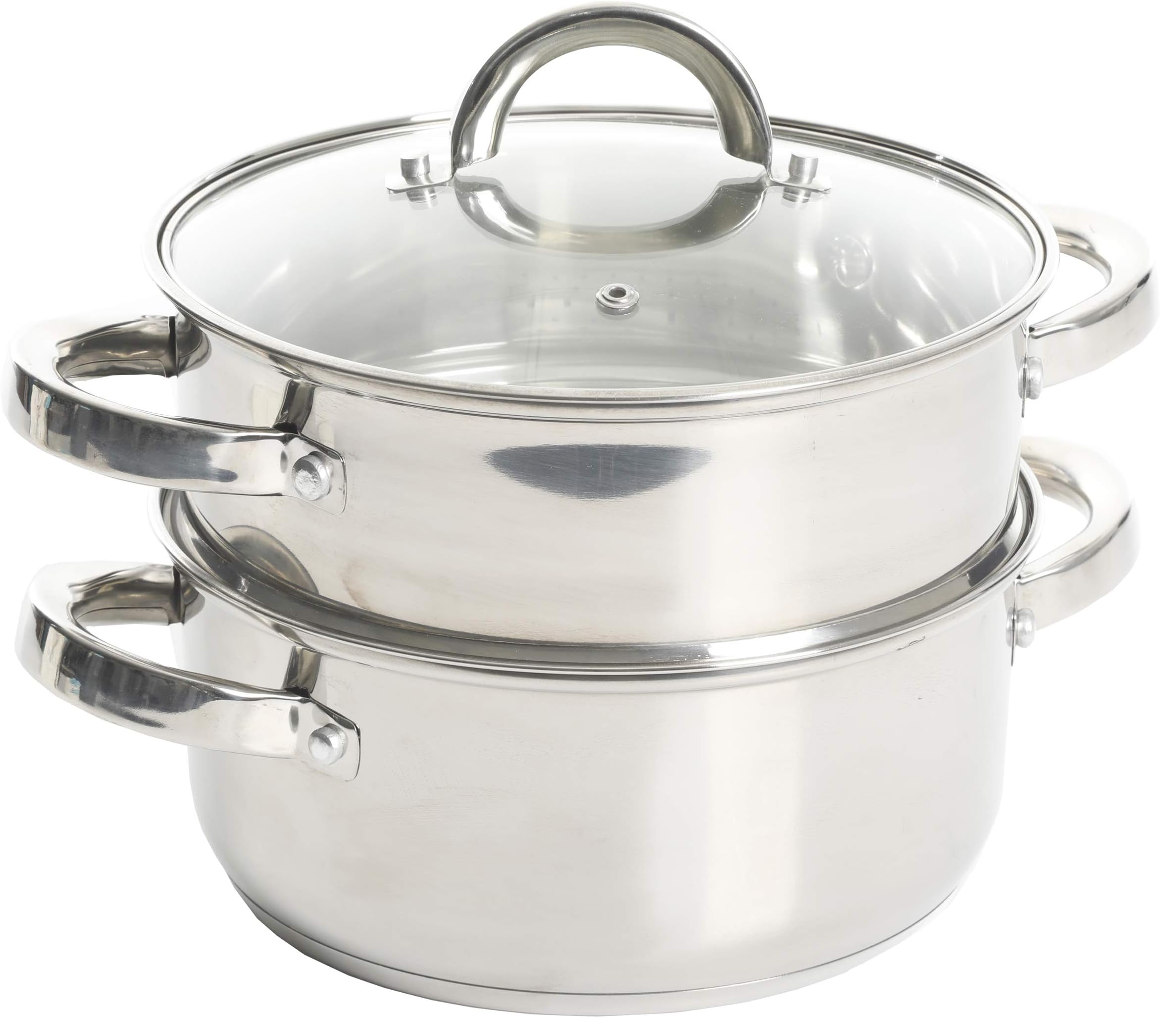 Amazon.com: Yamde 2 Piece Stainless Steel Stack and Steam Pot Set - and ...