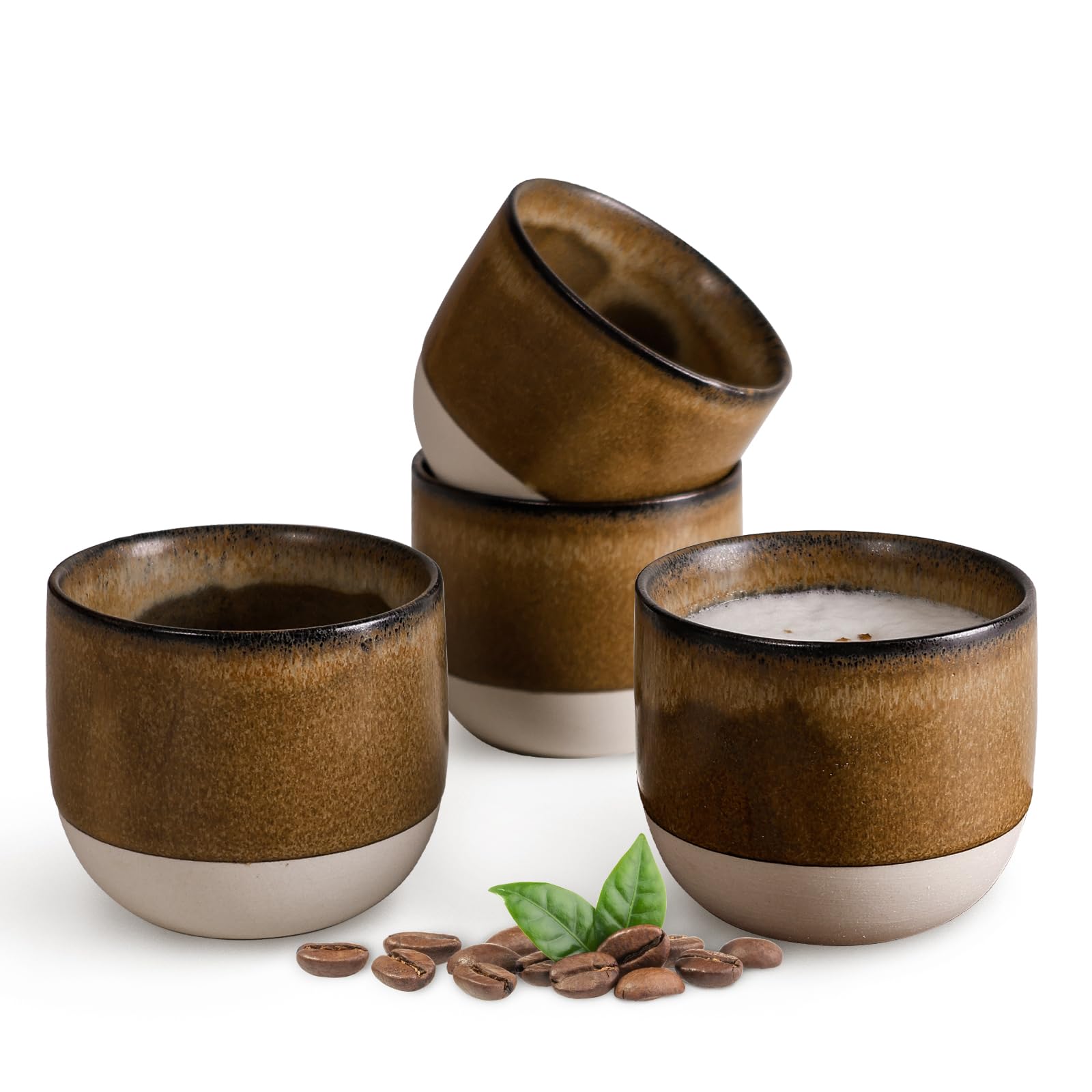 Amazon.com | INGOFIN Ceramic Espresso Cup Set - Espresso Cup Set for ...
